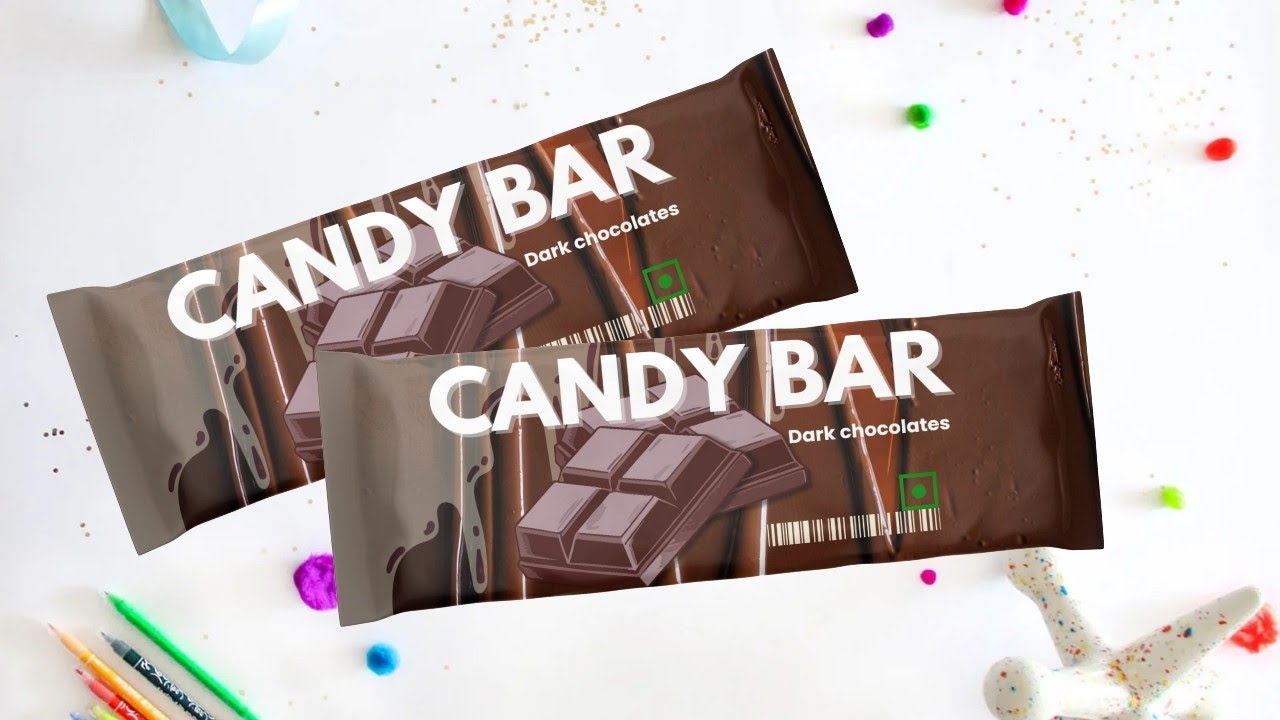 How to make chocolate bar wrapper Product packaging design - Candy bar ...