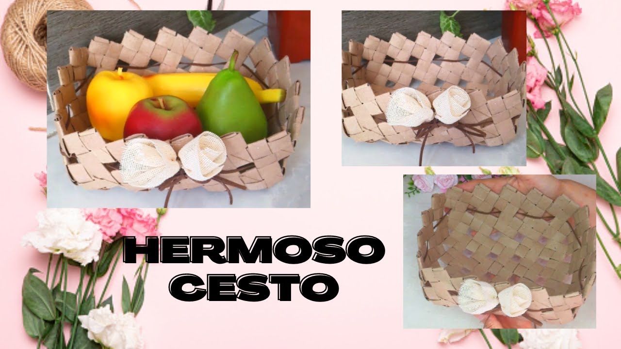 Hermosa CANASTA con ROLLOS de PAPEL higiénico🌻 /DIY / Manualidades ...
