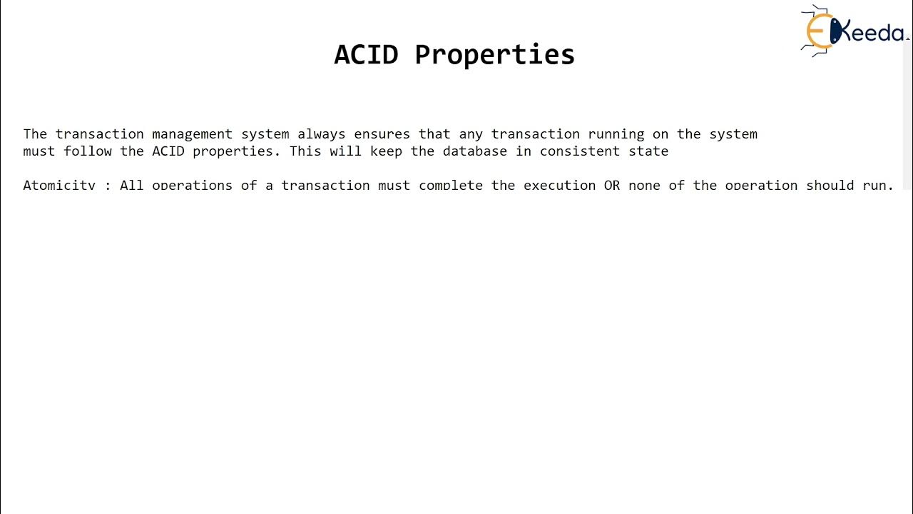 ACID Properties Explained: Ensuring Reliability In Database Transactions - YouTube