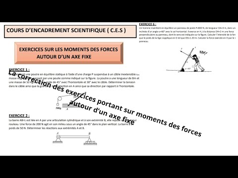 CORRECTION - EXERCICES / MOMENTS DES FORCES ( SECOND S ) - YouTube