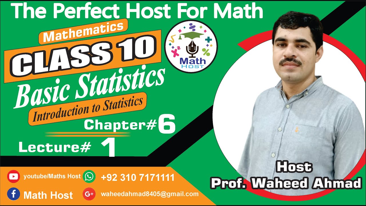 10TH CLASS MATH, CH#06,INTRO TO BASIC STATISTIC ||MATHS HOST - YouTube