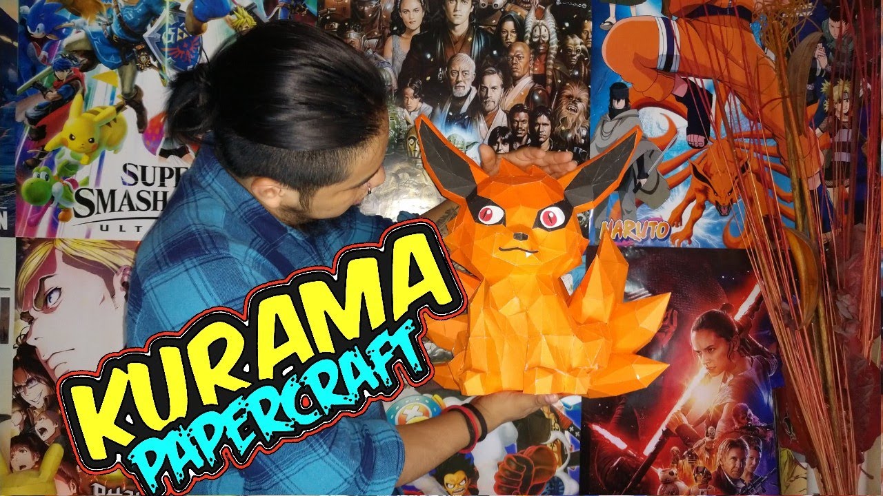 KURAMA EN PAPERCRAFT - kurama bebé 9 colas en papel - YouTube