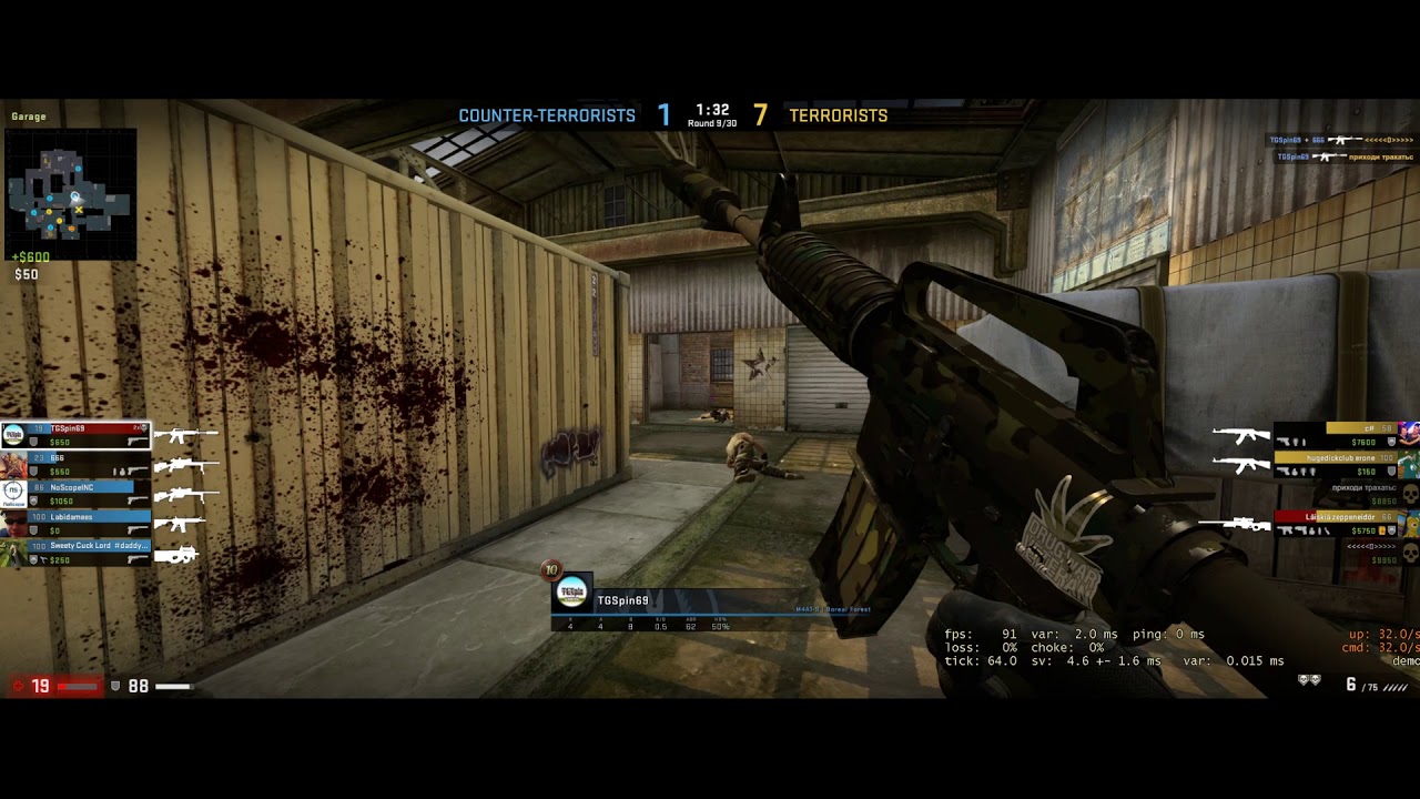 Counter Strike GO 4 kill strike by TGSpin69 #4 - YouTube