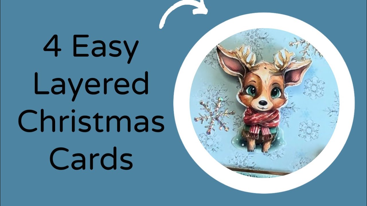 4 Easy Christmas Cards - YouTube