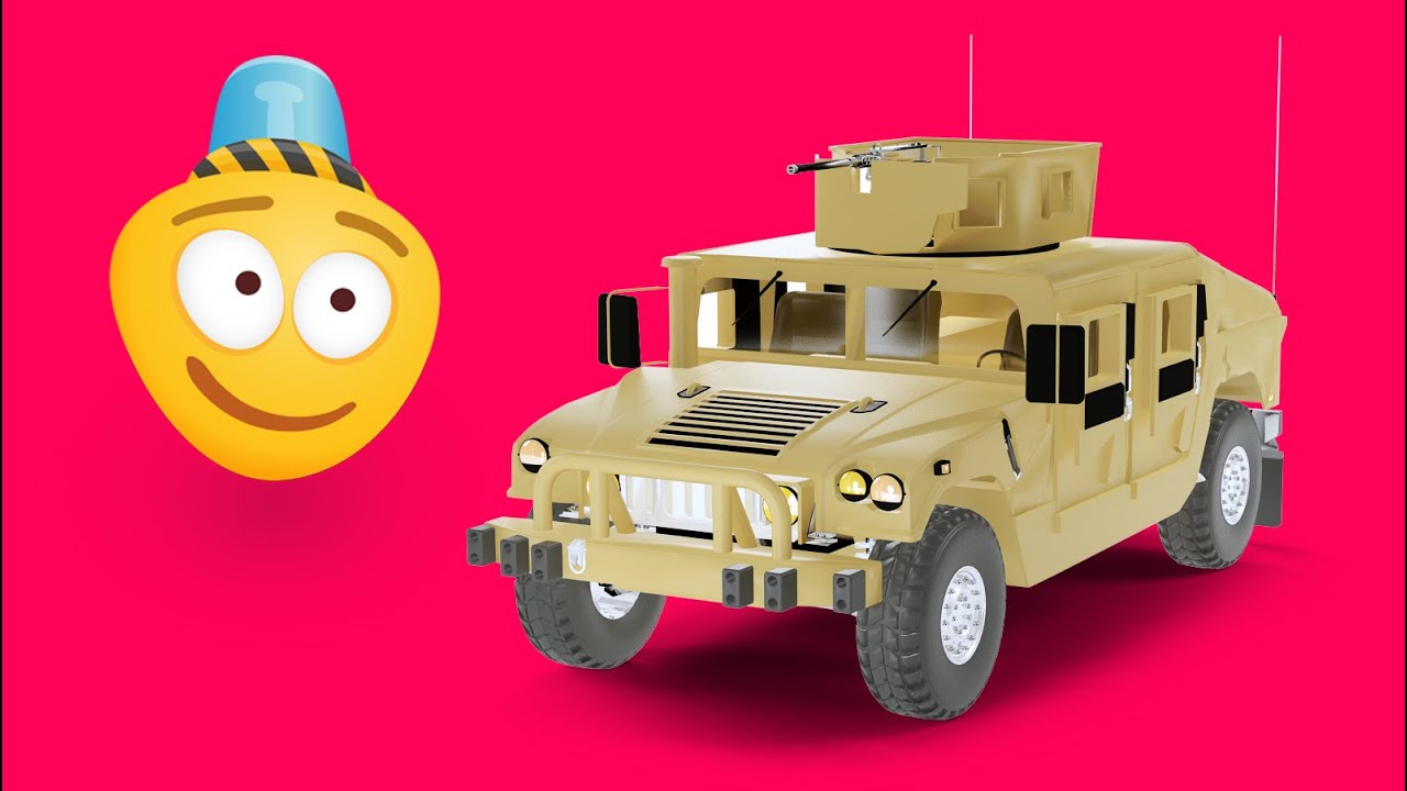 Hummer - Armored Car For Kids | Learning Military Vehicles | Car ...
