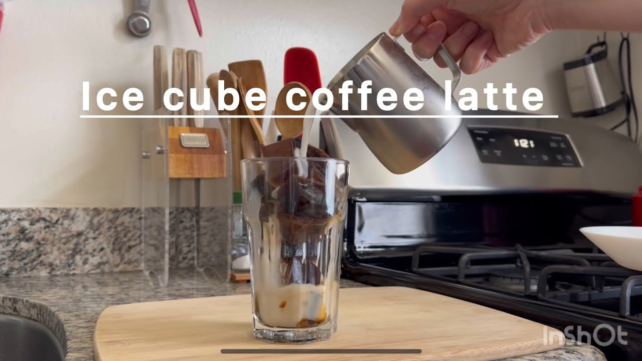 Ice cube coffee latte! - YouTube