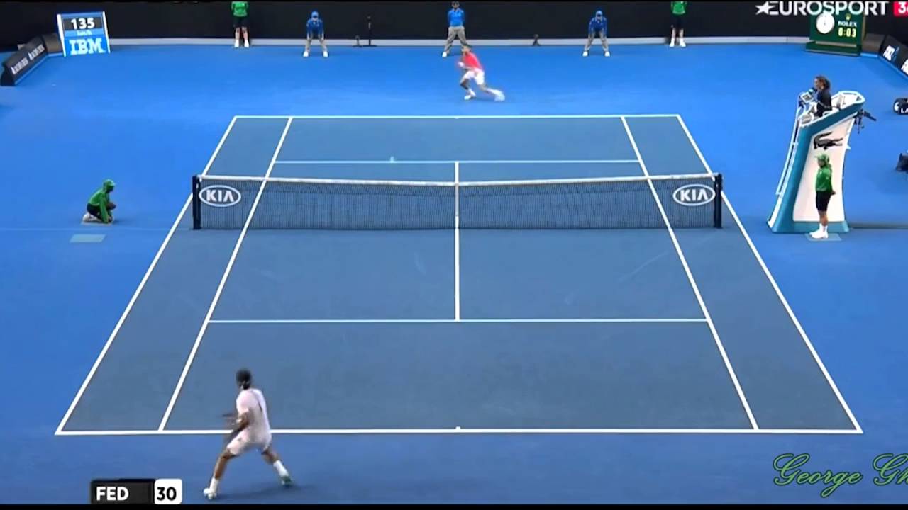 Roger Federer's improved backhand return at the 2016 Australian Open ...