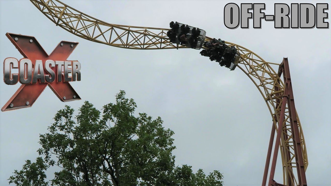 X-Coaster Off-Ride Footage (60FPS), Magic Springs Maurer Sohne SkyLoop ...