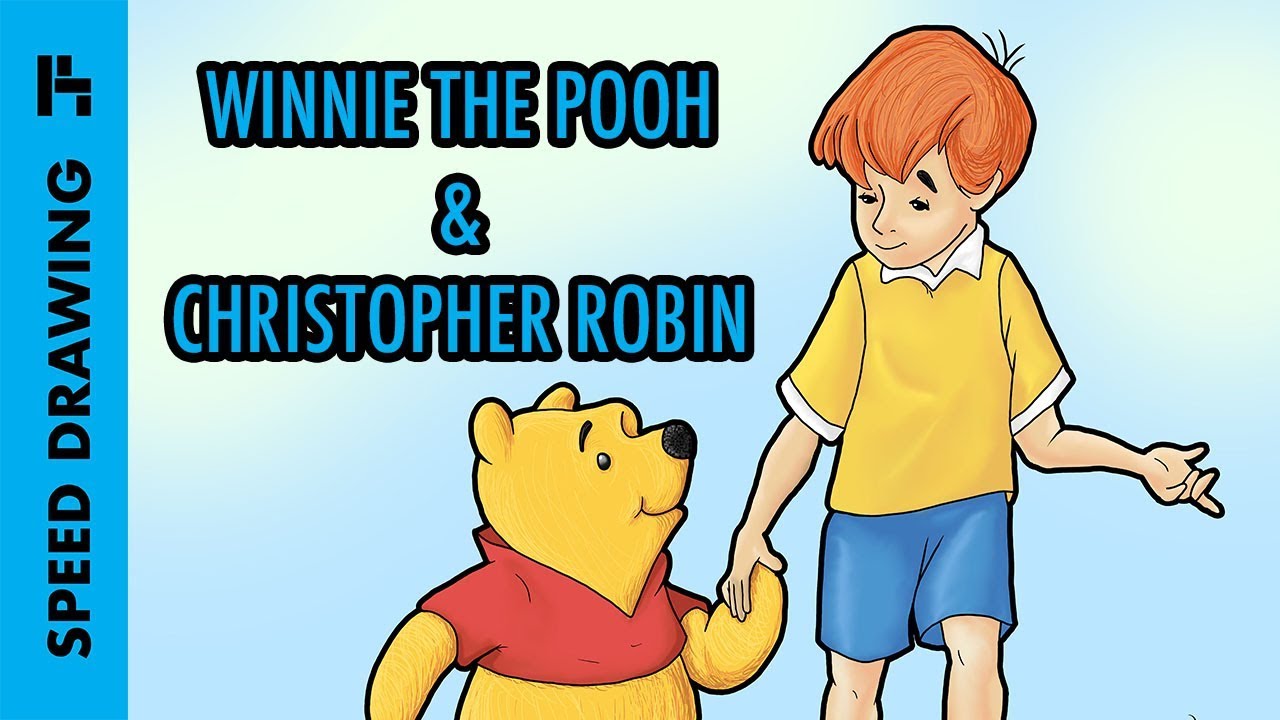 Drawing WINNIE THE POOH & CHRISTOPHER ROBIN (Winnie the Pooh) - YouTube