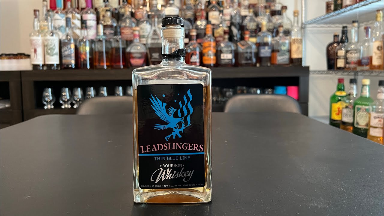 Leadslingers Thin Blue Line Bourbon Whiskey/ Uncorking - YouTube