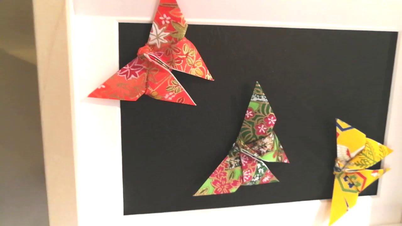 Butterfly Origami Art Frame - YouTube