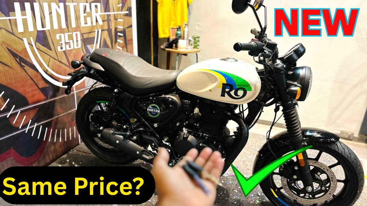 New Royal Enfield Hunter 350 Rio White 2025 model , LED Headlight ...