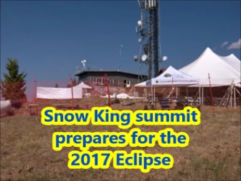 Snow King summit before and after the total eclipse - YouTube