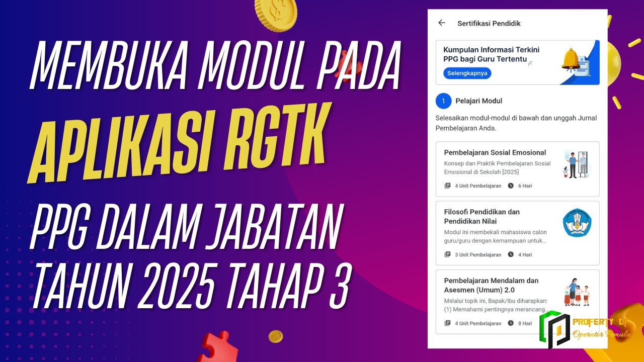 Cara Mengerjakan Modul PPG di Aplikasi RGTK Tahun 2025 - YouTube
