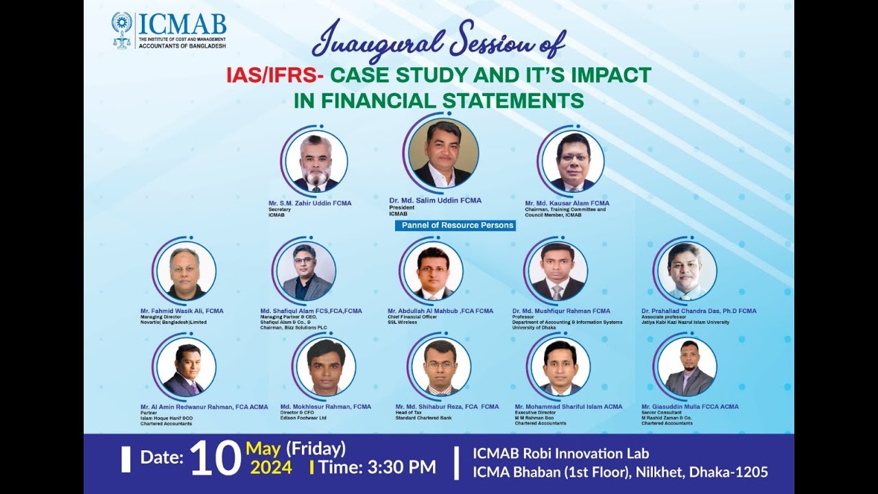 ICMAB || IAS/IFRS-CASE STUDY AND IT’S IMPACT IN FINANCIAL STATEMENT” || ICMAB - YouTube