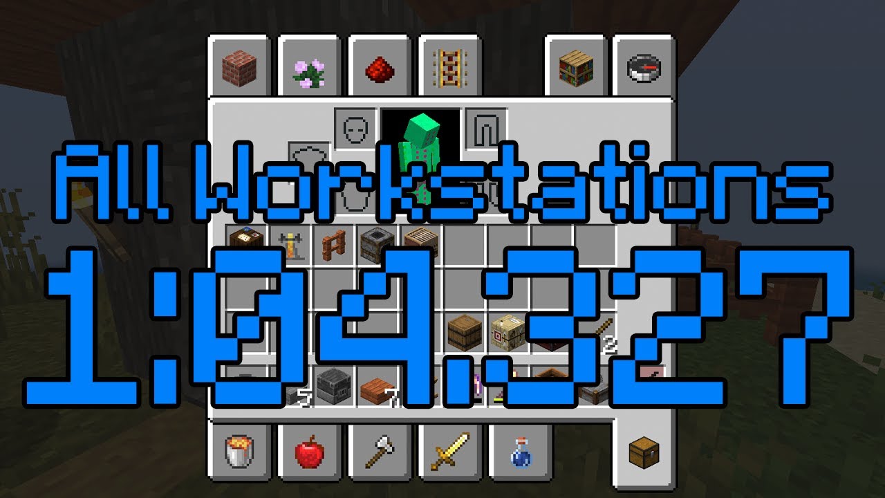 Minecraft Speedrun | All Workstations- 1:04.944【JAPAN RECORD】 - YouTube