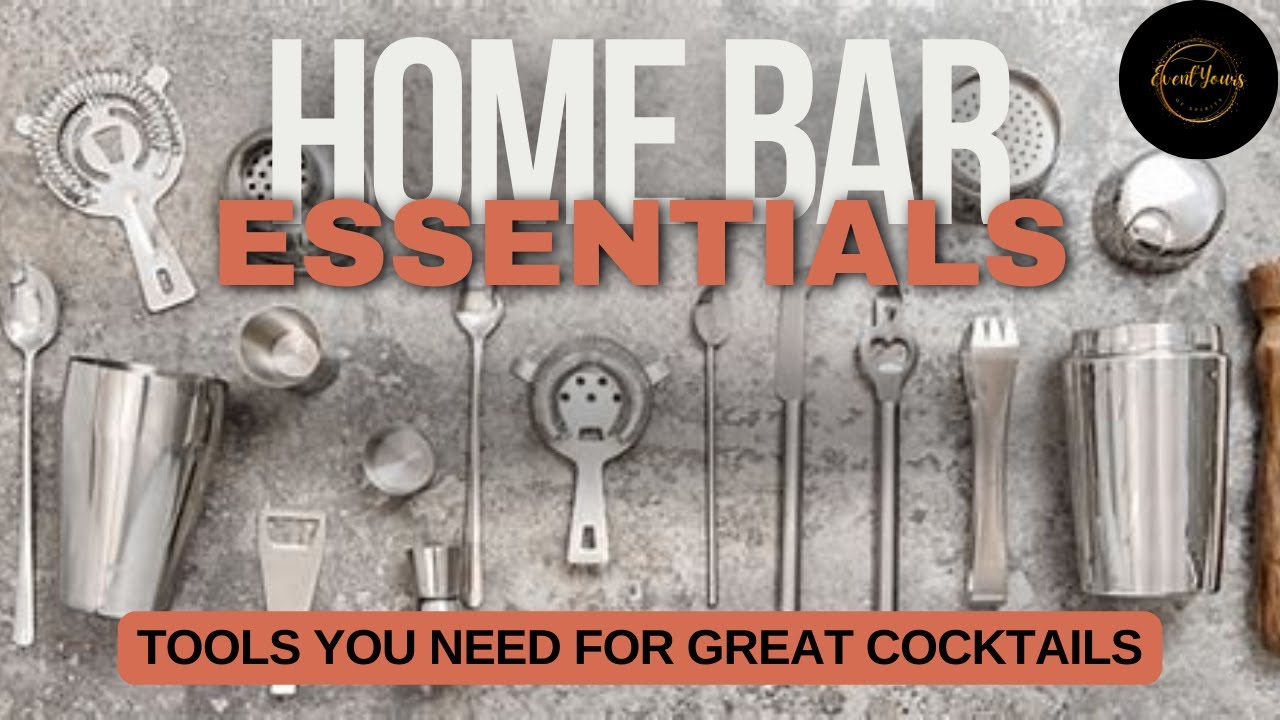 Home Bar Essentials Needed for Cocktails (Updated) - YouTube