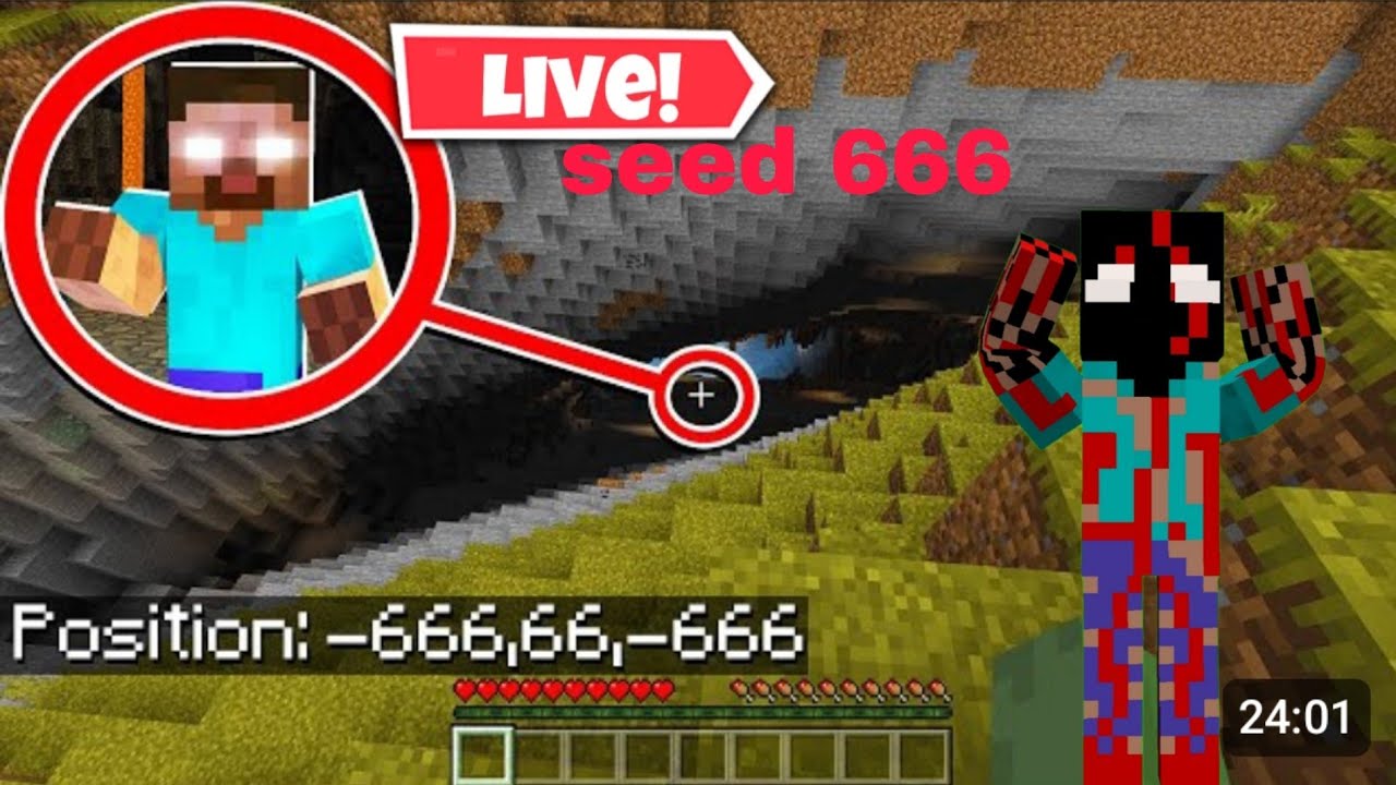 Minecraft horror seed 666 - YouTube
