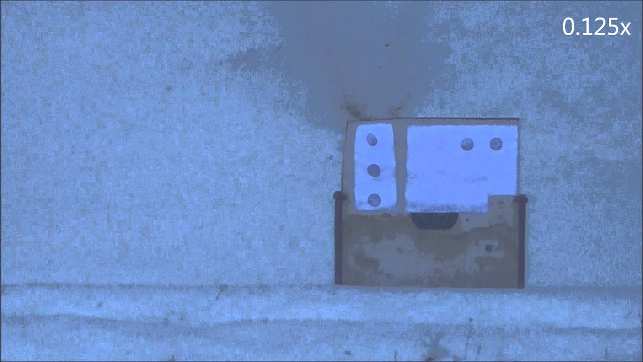 Supersonic shock wave from bullet in flight over 300 meters - YouTube