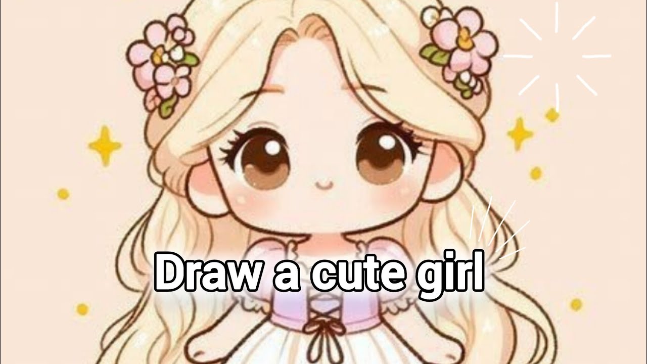 How to draw a cute girl || how to draw - YouTube