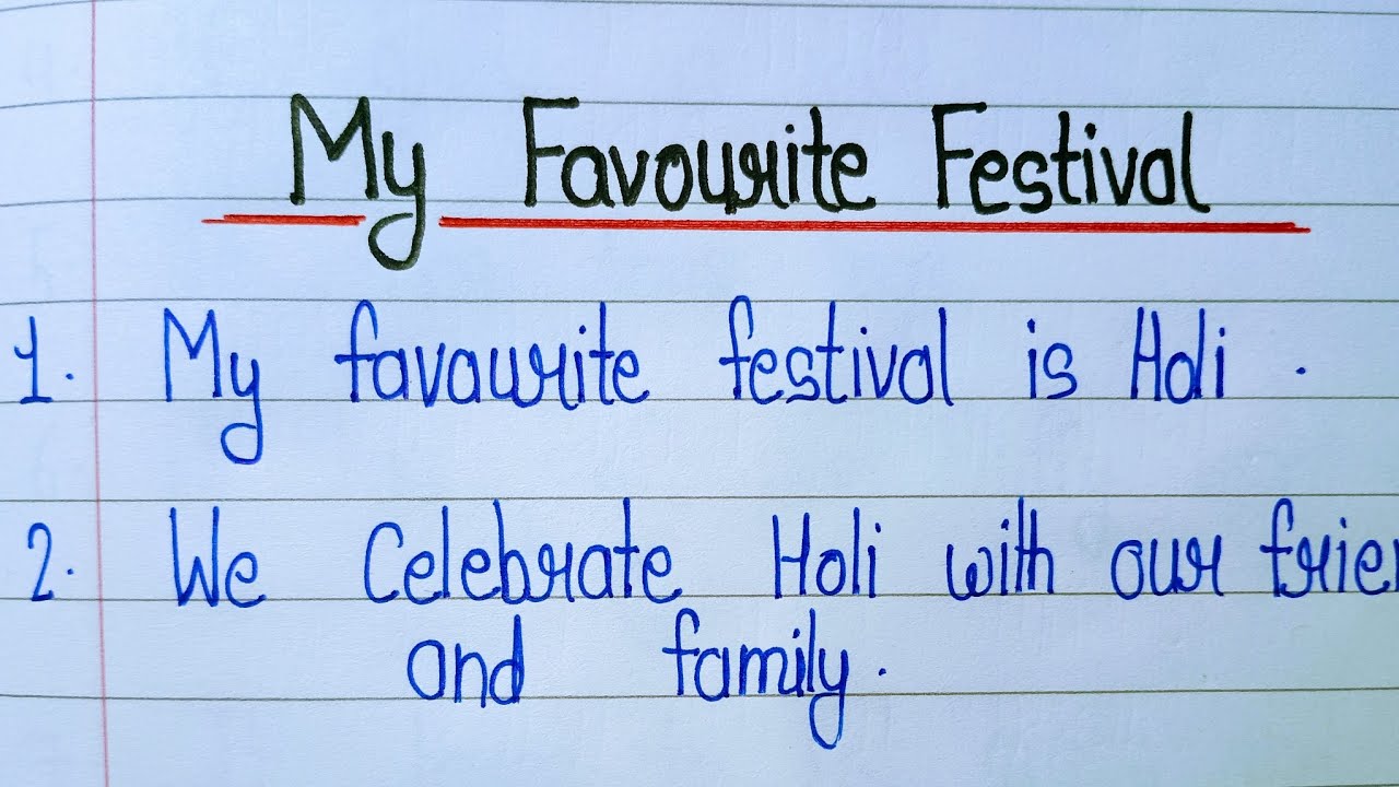 essay on my favourite festival holi 5 lines/ 5 lines on my favourite ...