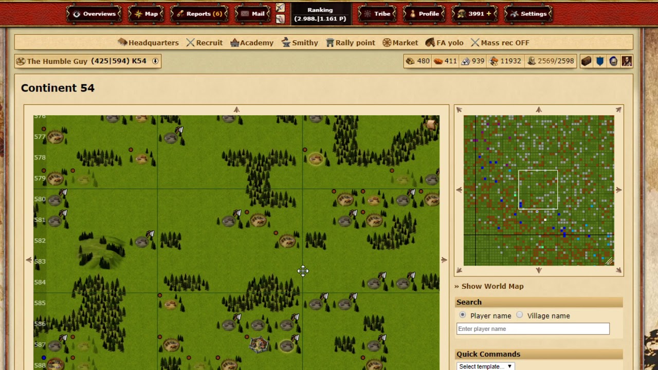 TribalWars farming with LA - YouTube