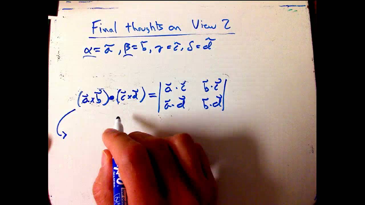 Three views of the vector triple product (Part 10) - YouTube