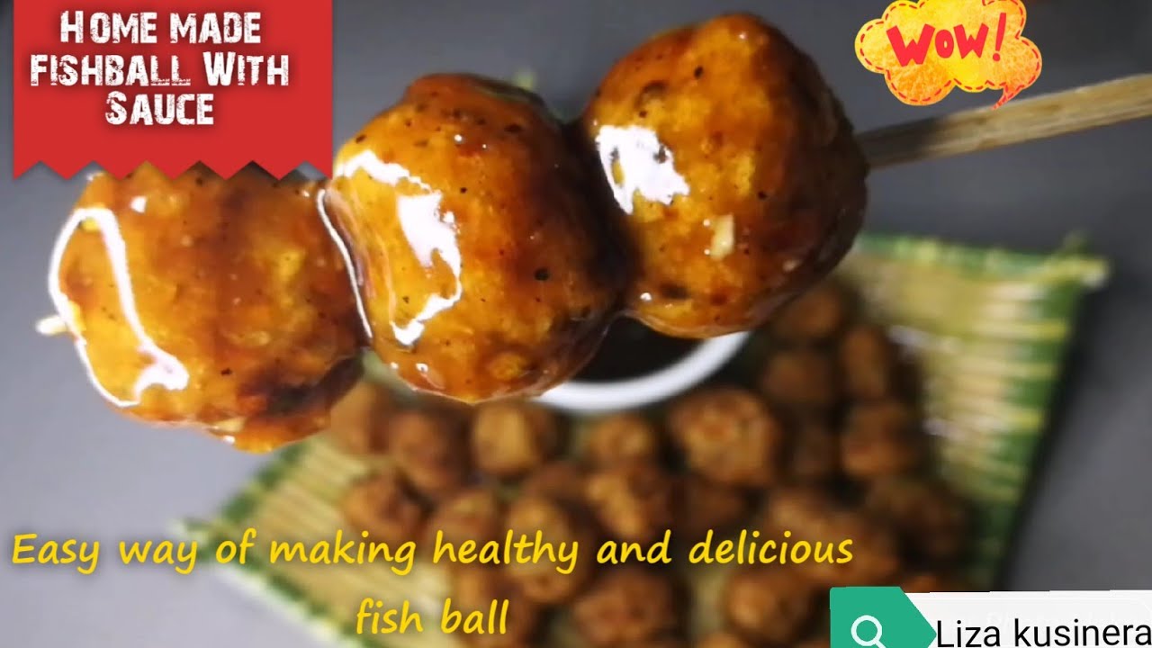 Fish ball homemade with sauce - YouTube