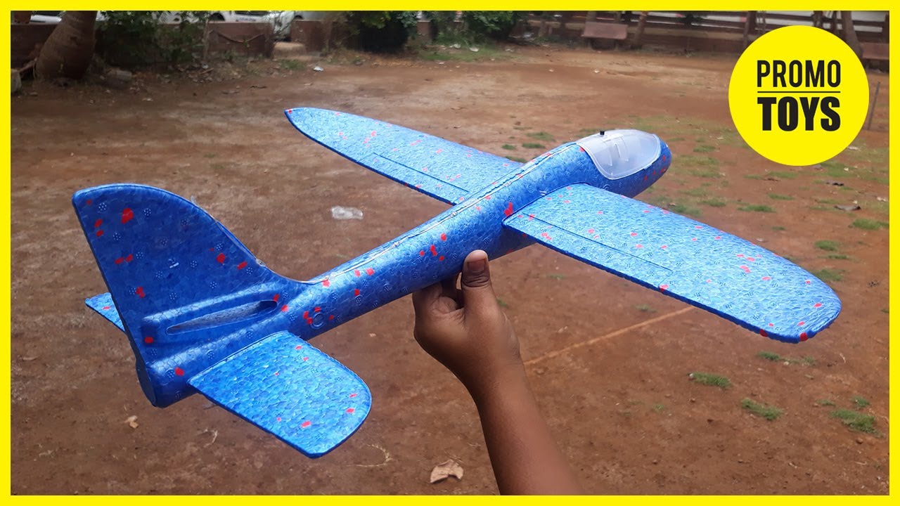 Flying Large Foam Airplane | Wind Glider | Review & Testing | Throwing ...