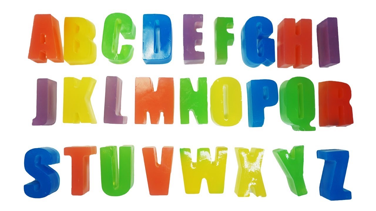 Learn alphabet with Gummy Jelly Colorful ABC song for children - YouTube