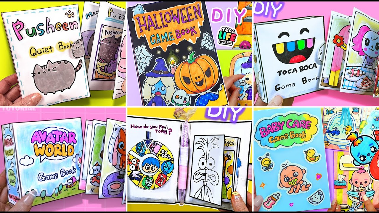 Paper DIY🤩All Game Book Compilation #diycrafts #busybook - YouTube