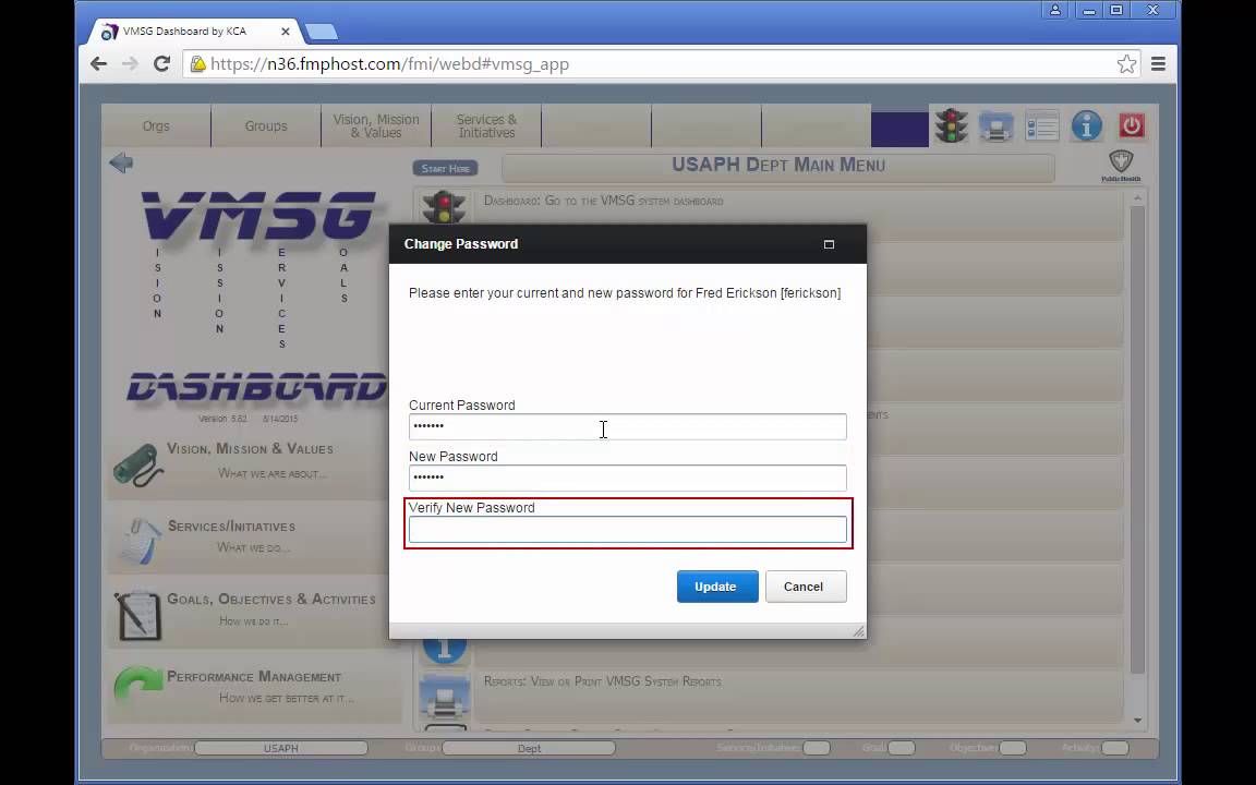 VMSG Dashboard Training Module: Password Management - YouTube