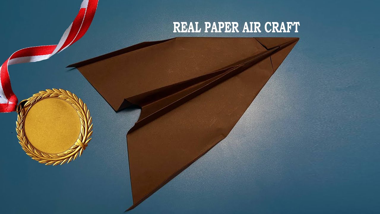 How to make ️🏅[ REAL PAPER AIR CRAFT ] EASY #paperplane # ...