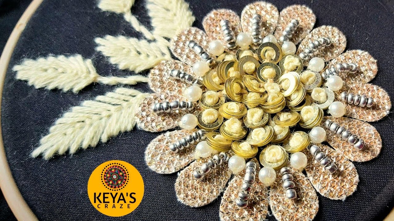 Tutorial no-606 |2020| gotta patti hand embroidery/Zardousi work ...