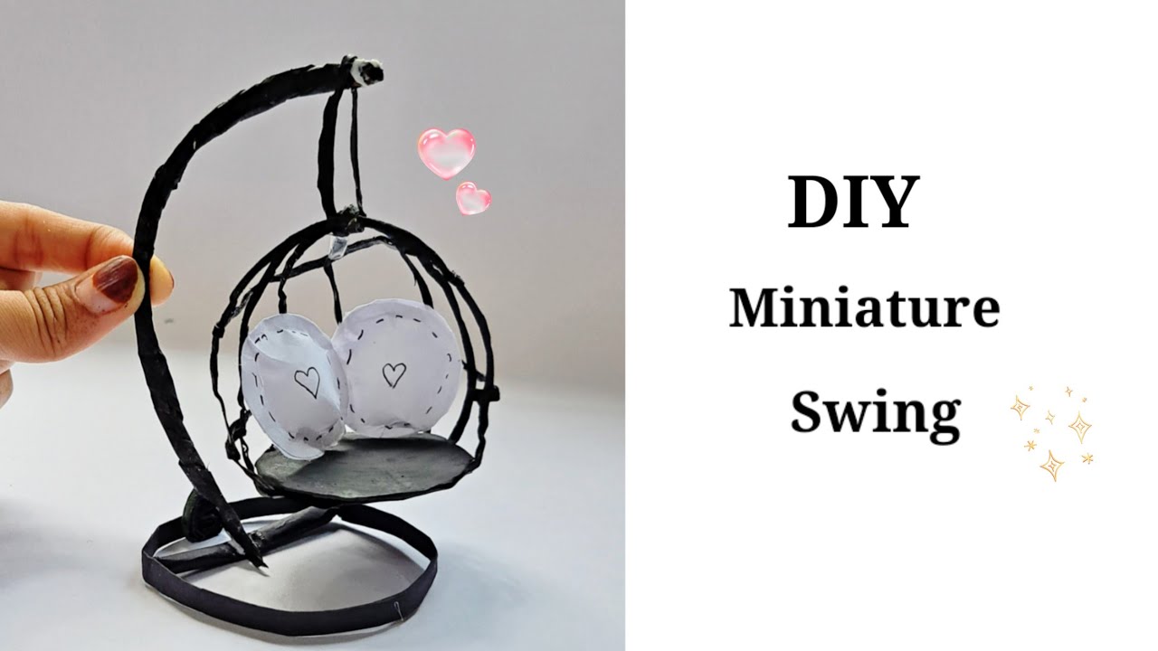 Diy miniature swing / How to make miniature swing at home / Diy swing ...