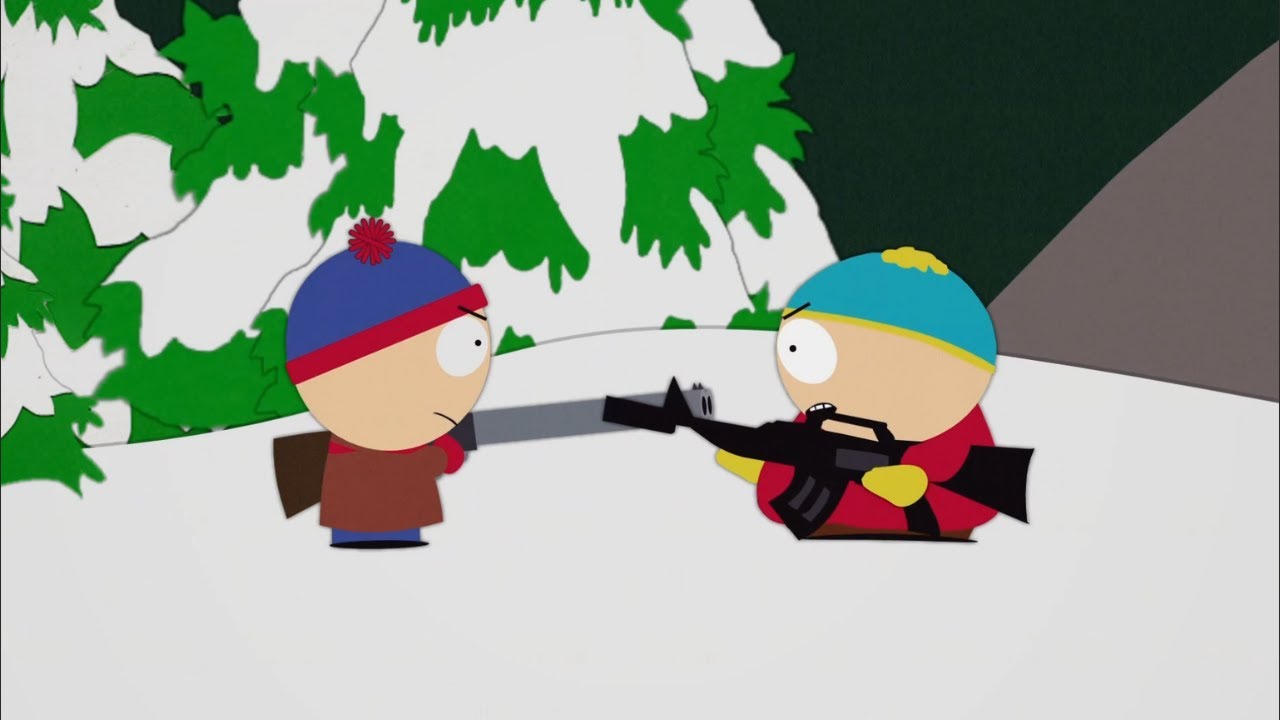 Cartman e Stan se desentendem na caça | South Park - YouTube