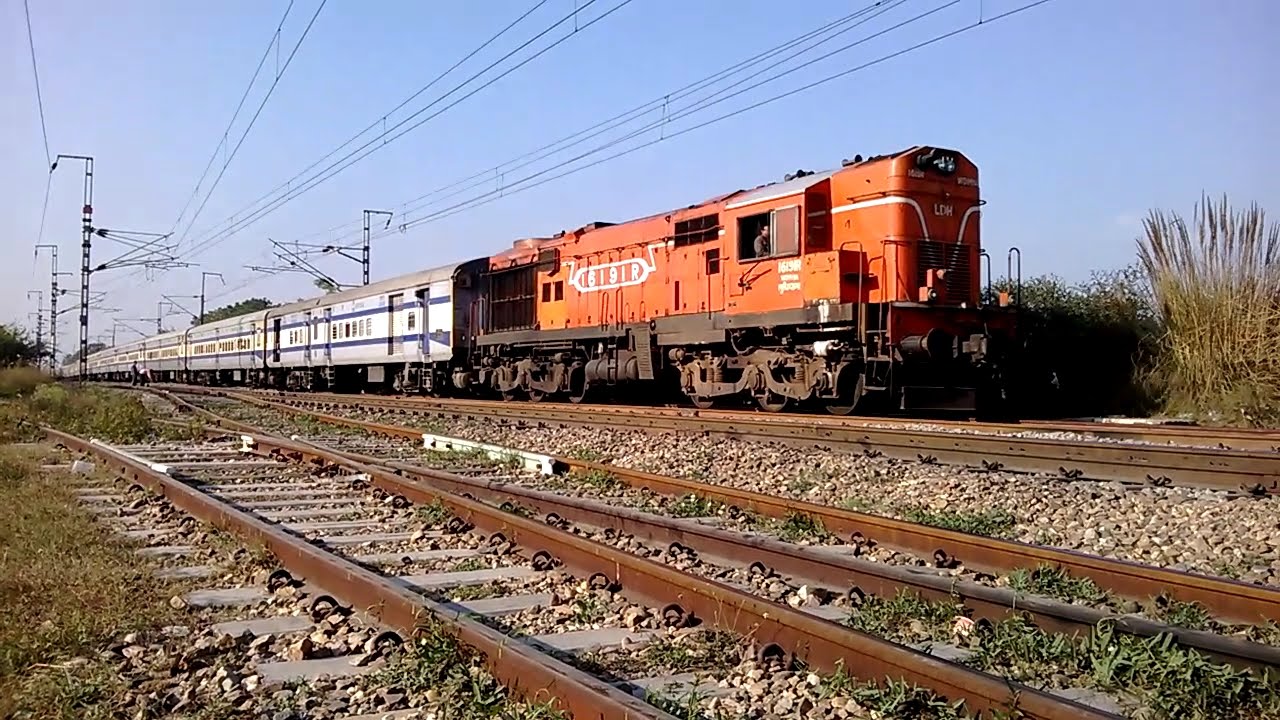 CLEAR VIEW of Hybrid LHB Jan Sadharan Express with LDH WDM3A !!! - YouTube