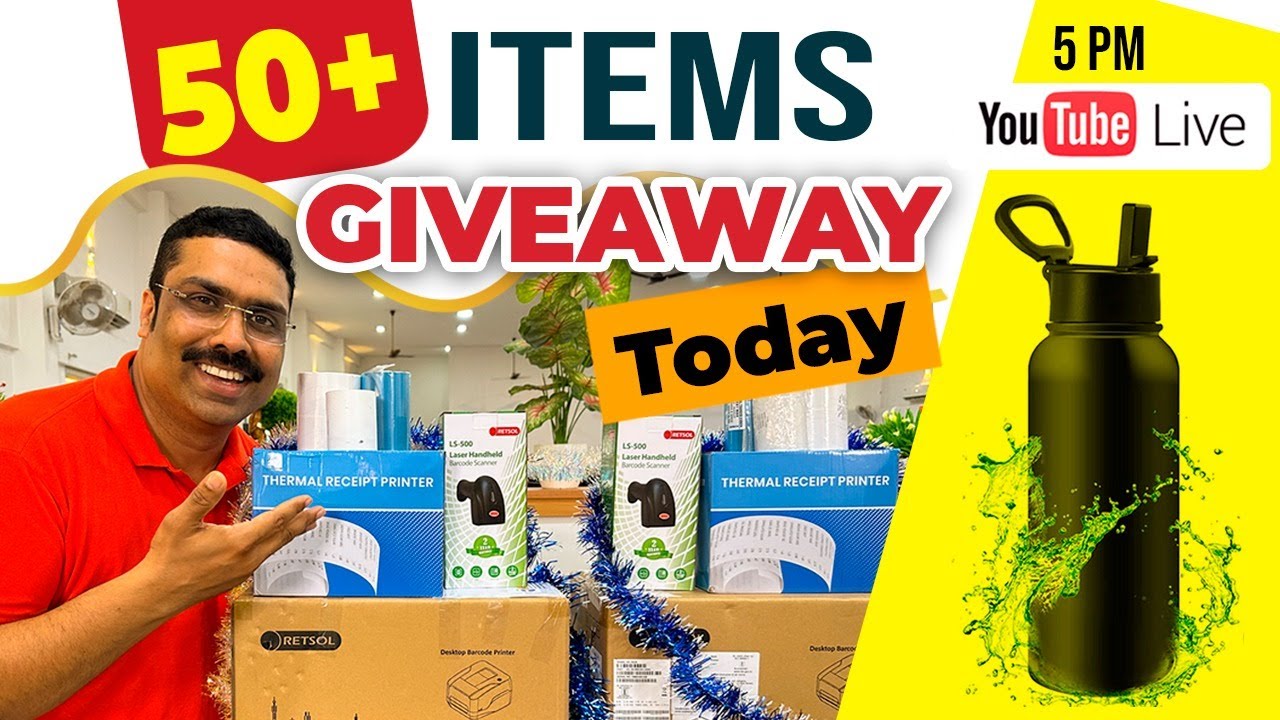 50 Items Giveaway Today 5 PM YouTube Live - YouTube