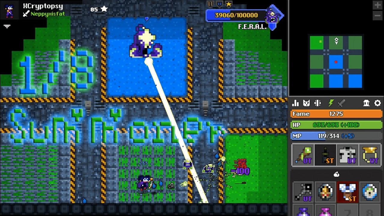 RotMG - Solo High Tech Terror on 1/8 summoner - YouTube