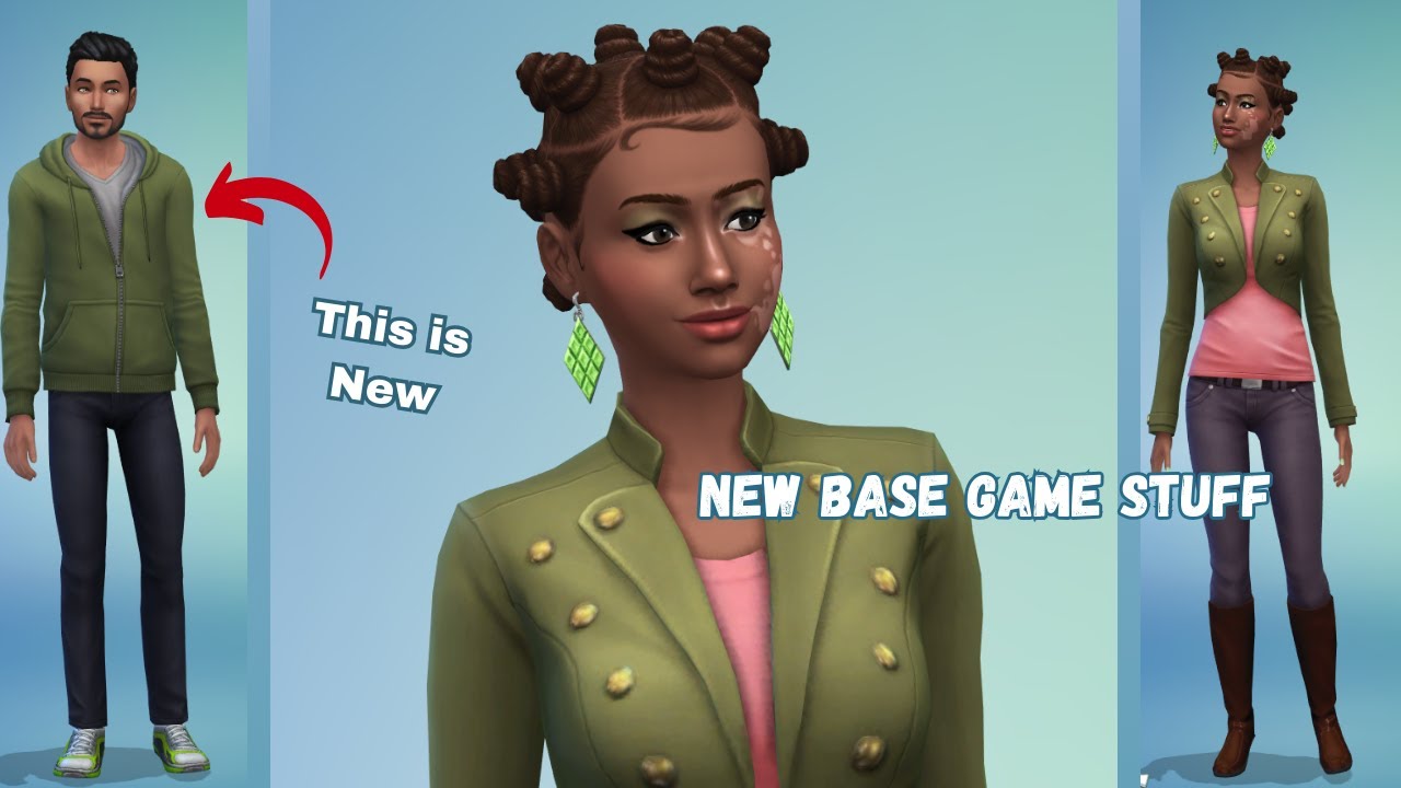 New Base Game Stuff! || Sims 4 CAS - YouTube