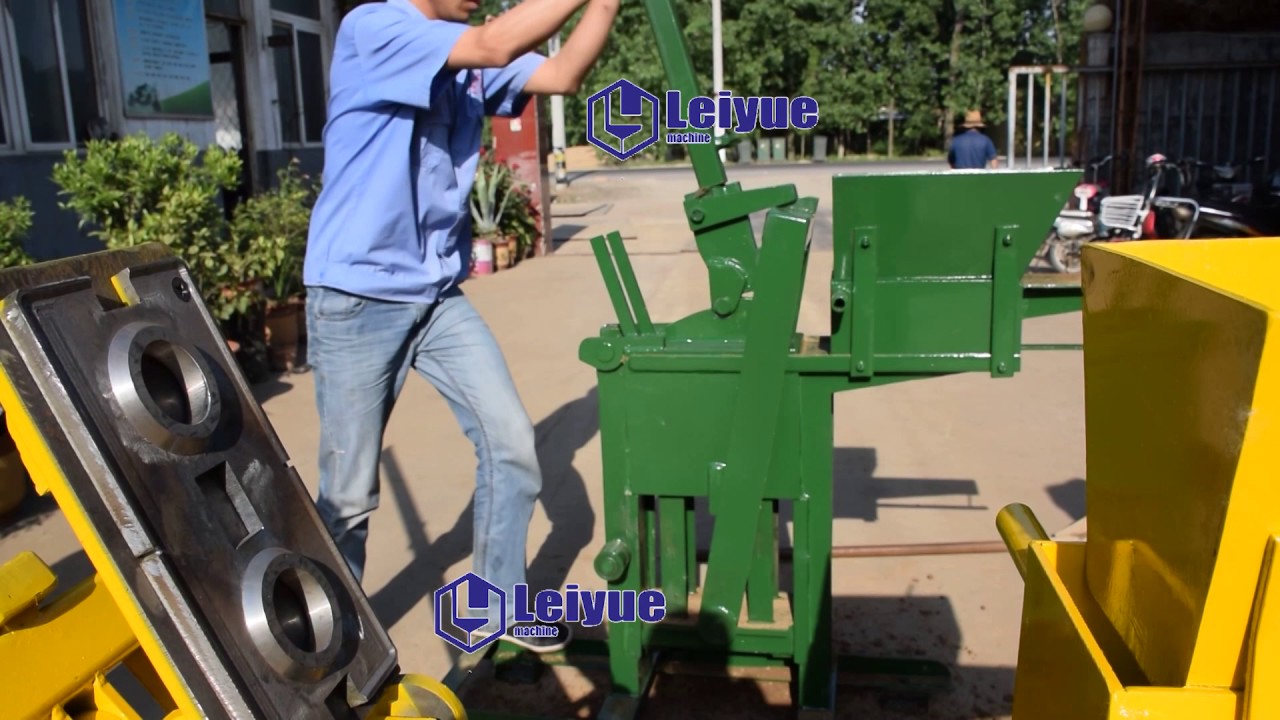 LEIYUE LY1-40 Manual ECO brick machine - YouTube