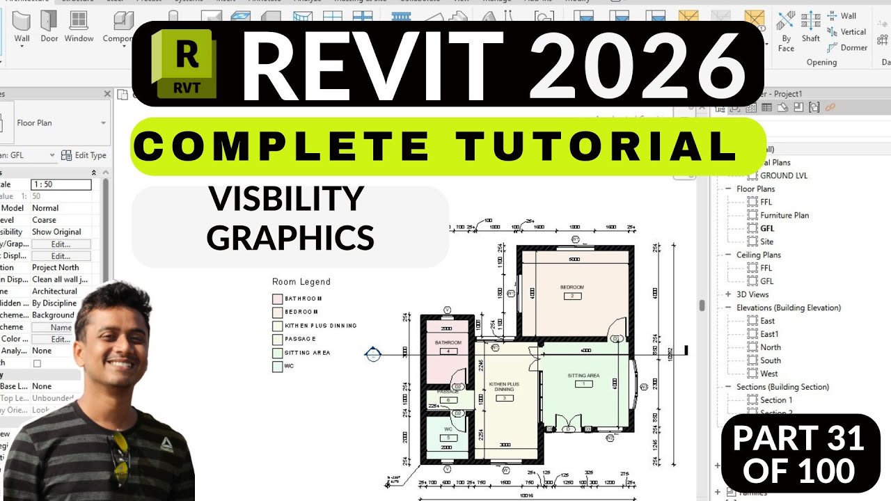 Autodesk Revit Tutorial for Beginners (Civil / Arch) || Revit 2026 Full ...