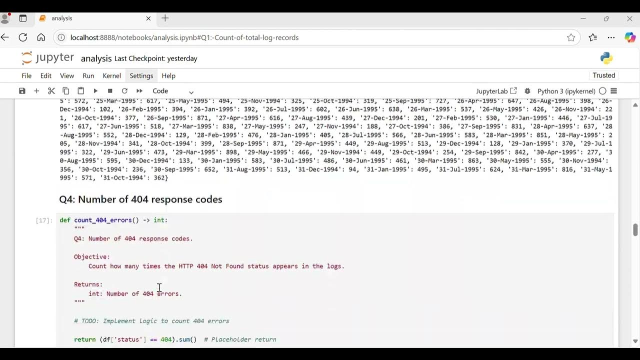 Web Server Log Analysis - Python Take-Home Assessment from MapUp - YouTube