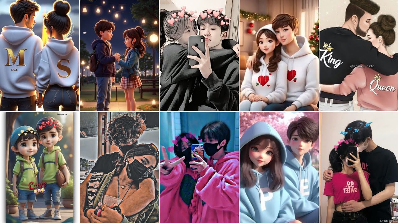 Stylish 🦋Couple Cartoon Dp | Awesome💞 Cartoon profile picture | Dp ...