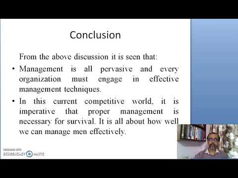Principles of Management Module 1 Lecture 2 Conclusion Characteristics ...