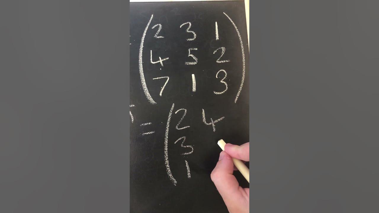 Finding the transpose of a 3x3 matrix - YouTube
