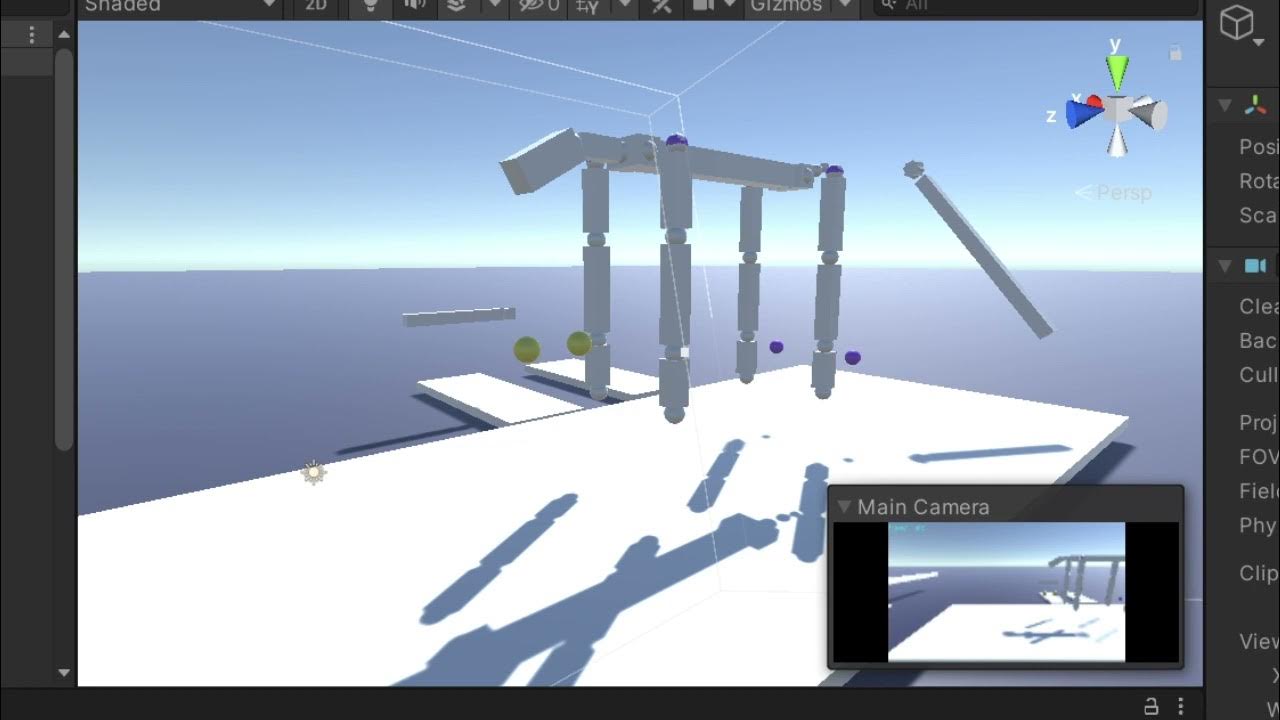 Unity Articulation Body dog simulation Test 01 - YouTube