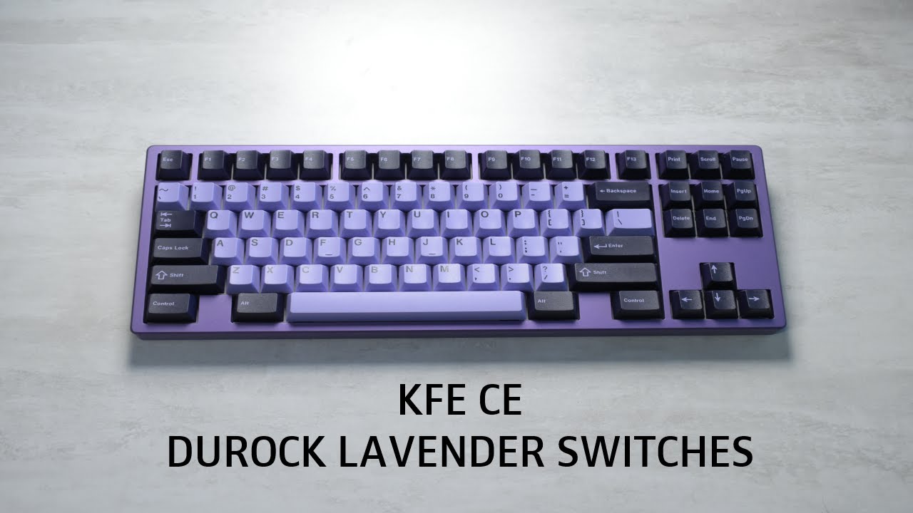 Custom Keyboard Sound Test - KFE CE w/ Lubed+Filmed Durock Lavenders ...