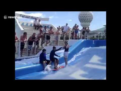 Cruise ship surfing FAIL - So Funny - YouTube