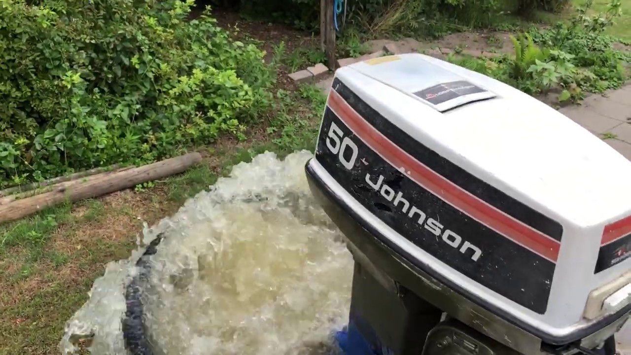 1975 Johnson 50HP need bigger bucket - YouTube